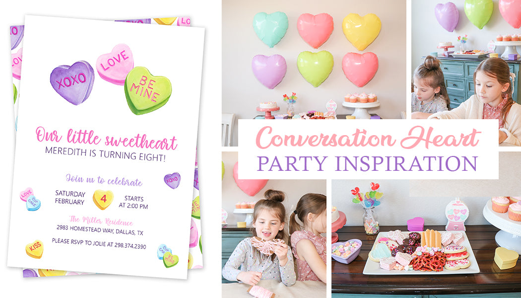 Conversation Hearts Themed Party – The Painted Barn Studio