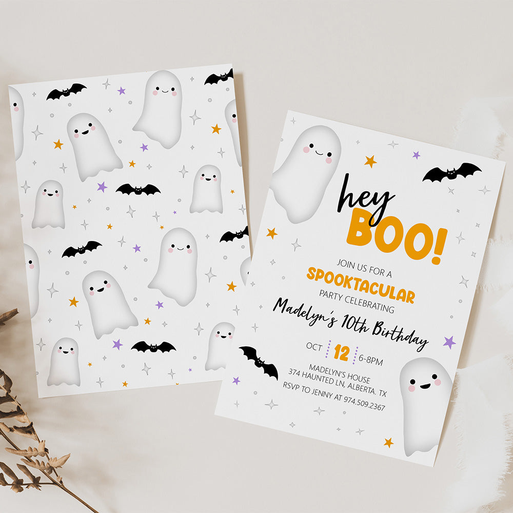 Hey Boo Birthday Invitation – The Painted Barn Studio
