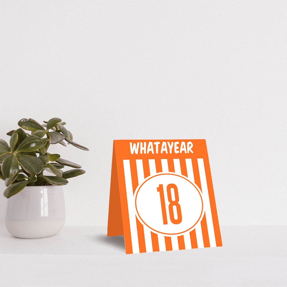 Whataburger Inspired Birthday Table Number – The Painted Barn Studio