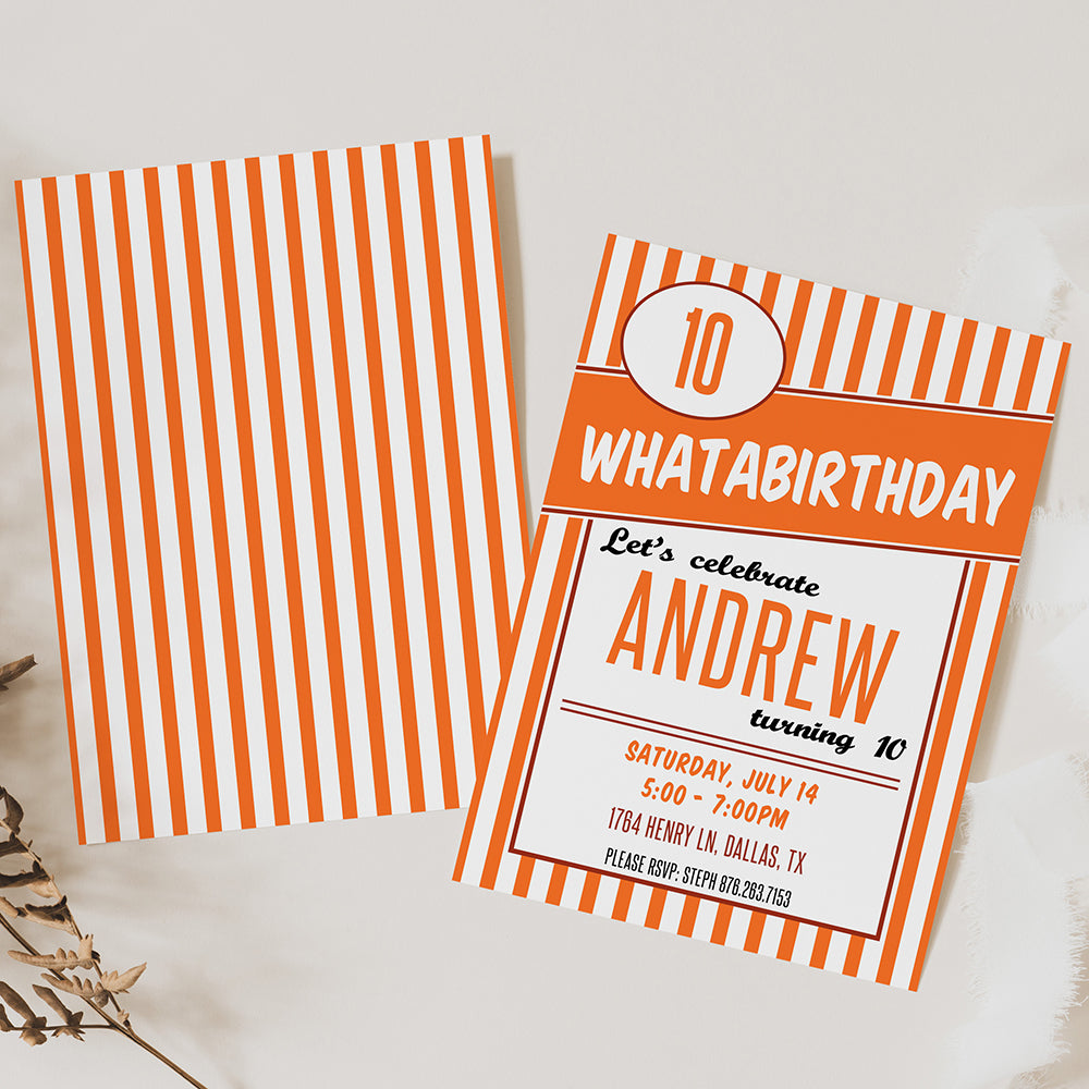 Whataburger Inspired Birthday Table Number – The Painted Barn Studio