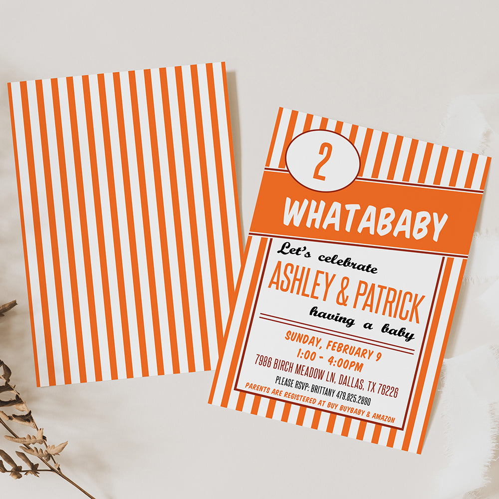 Whataburger Inspired Baby Shower Invitation – The Painted Barn Studio
